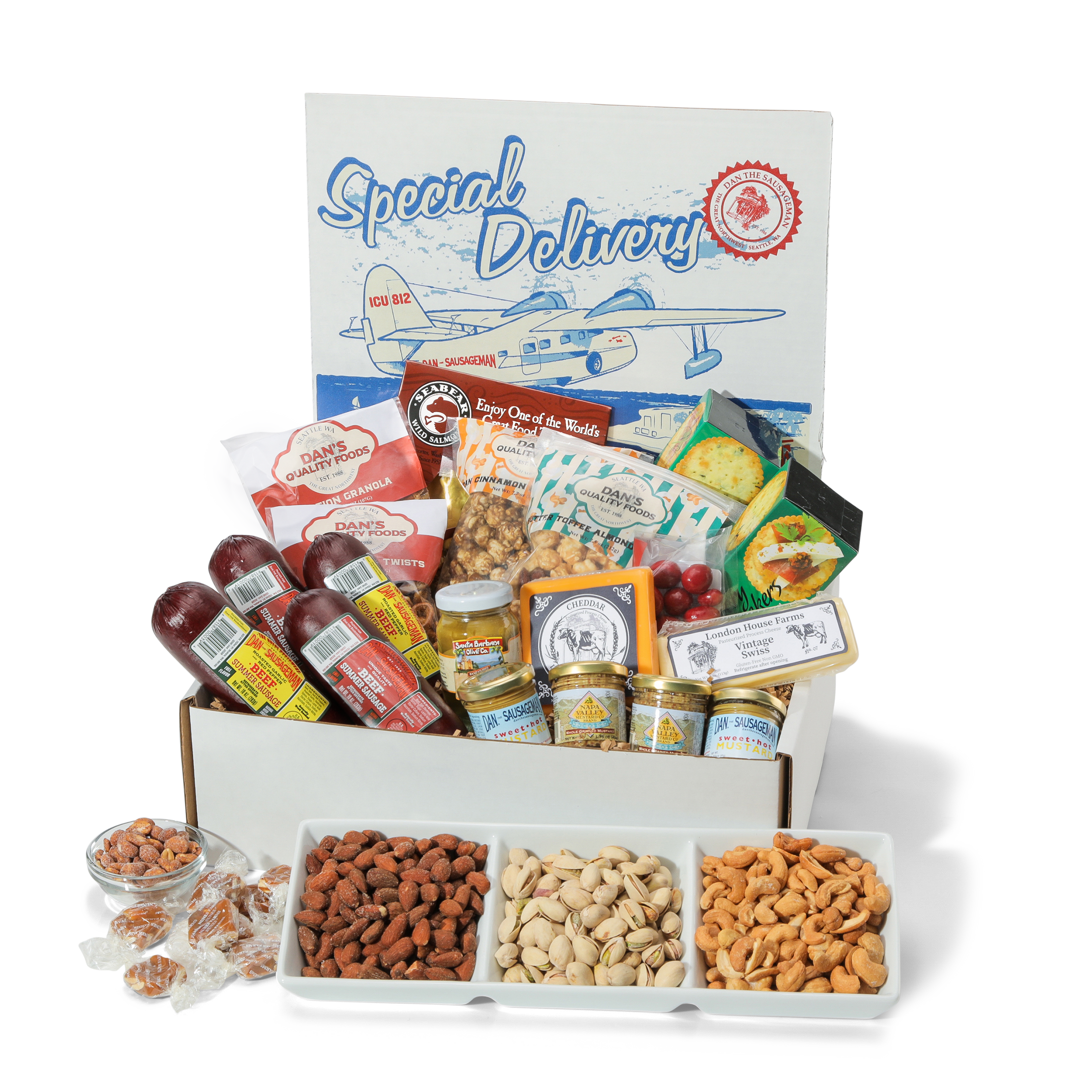 Special Delivery Family Sized Gourmet Food Gift Basket – Dan The Sausageman